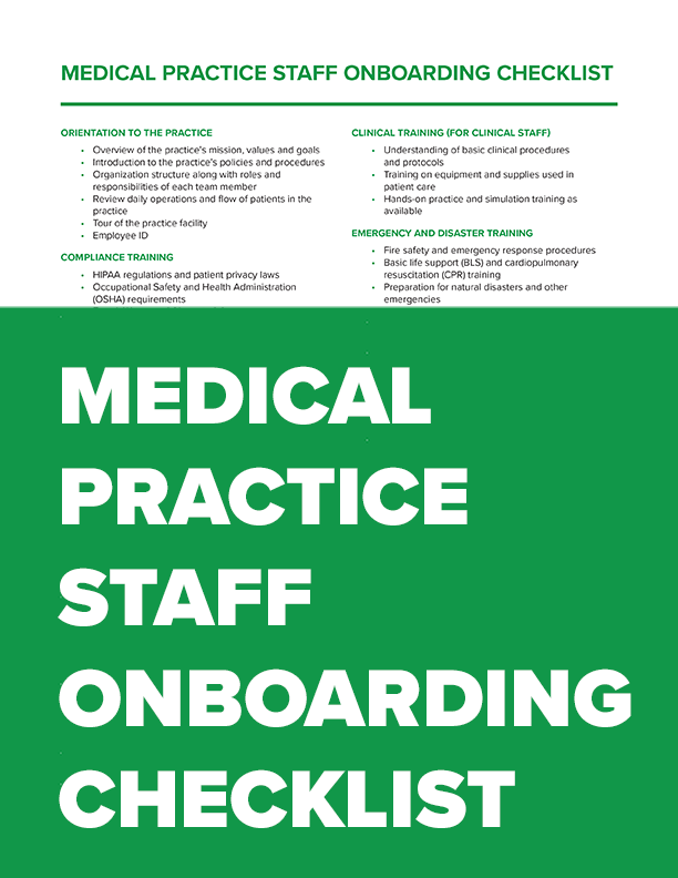 Medical Practice Staff Onboarding Checklist and Orientation Timeline
